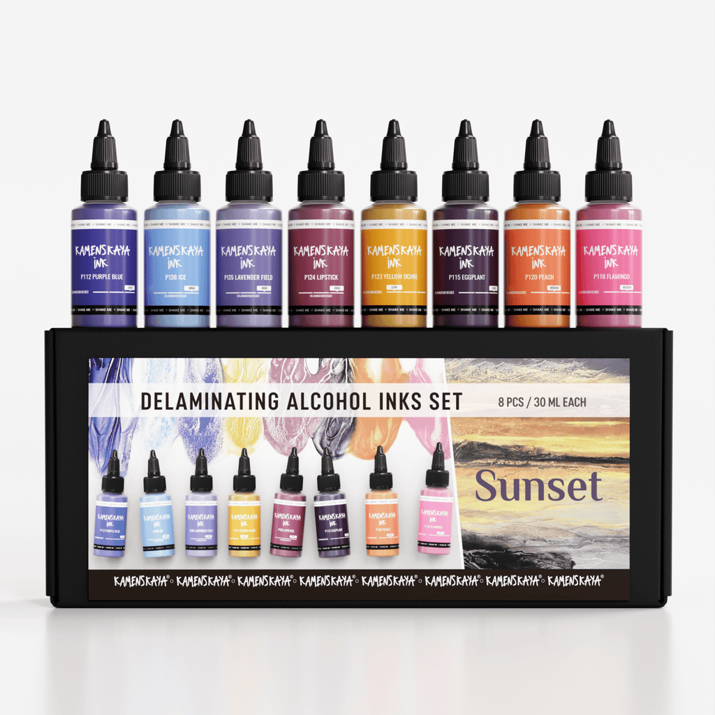 Delaminating Alcohol Inks Set 'Sunset' – KAMENSKAYA