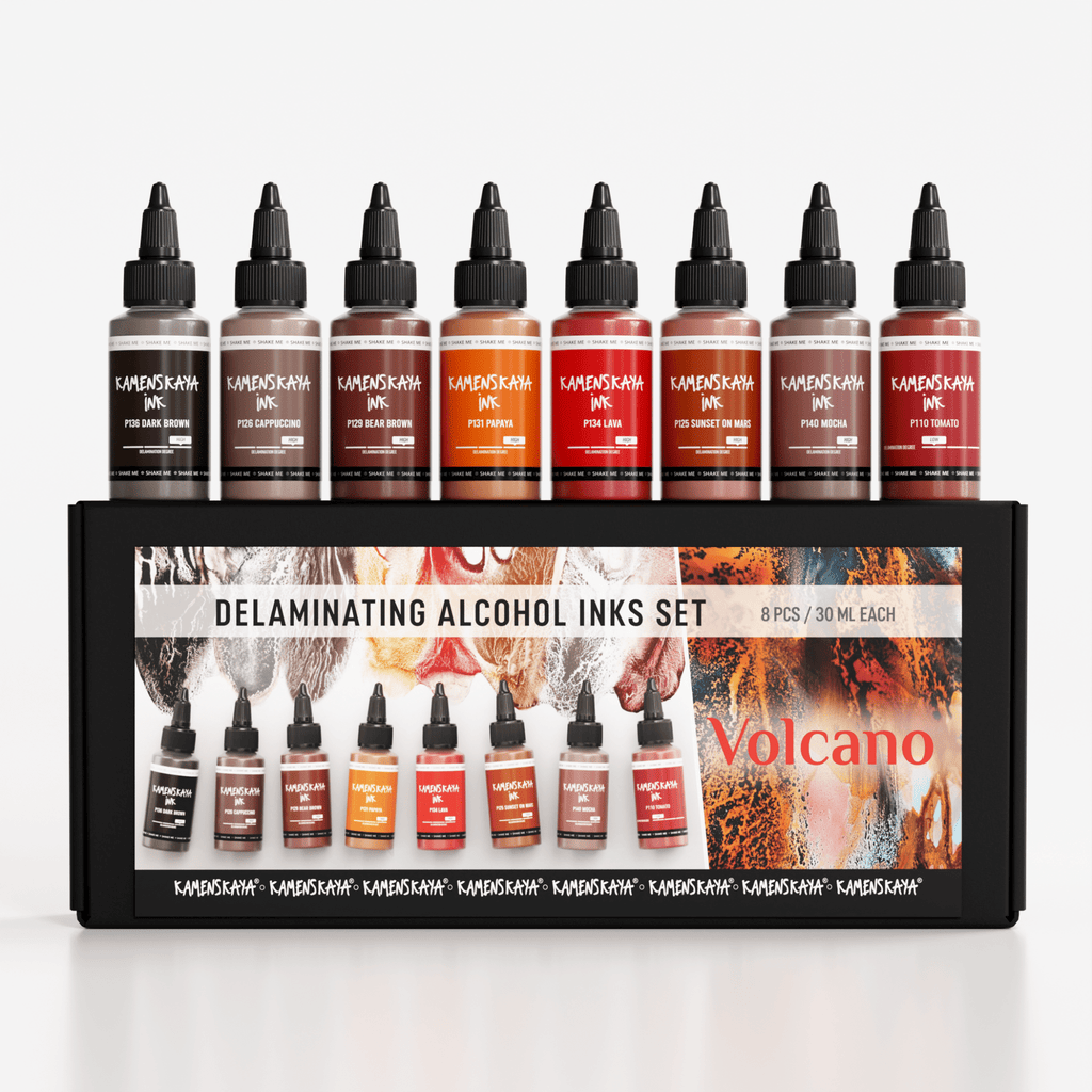 Delaminating Alcohol Inks set 'Volcano' – KAMENSKAYA